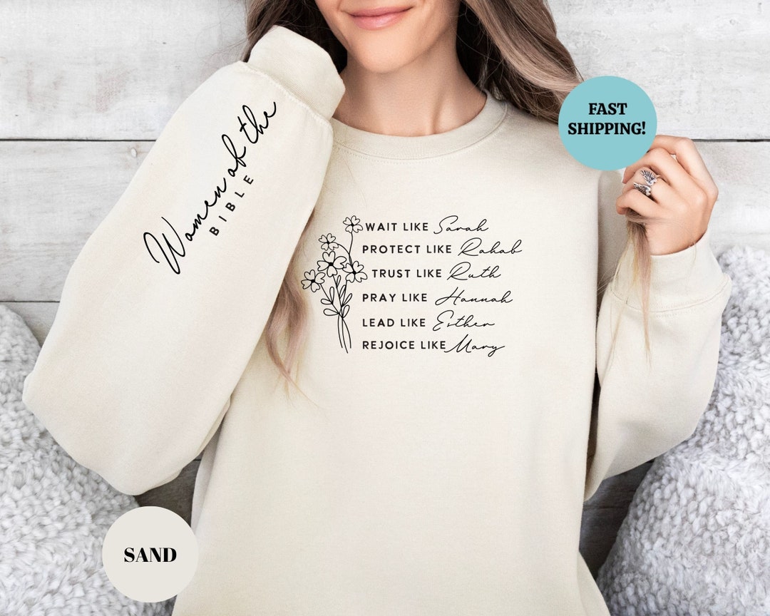 Inspirational Women of the Bible Christian Sweatshirt, Christian Gifts ...
