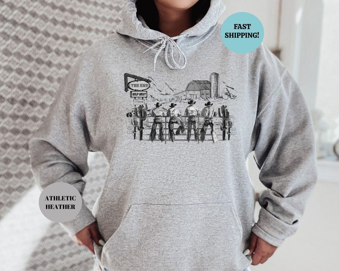 Western Cowboy Vintage Sweatshirt, Cowboy Hoodie, Retro Cowboys ...