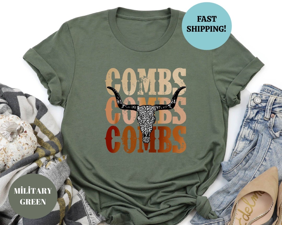 Combs Crazy Bullhead Shirt, Country Music Combs Tee, Music Concert ...
