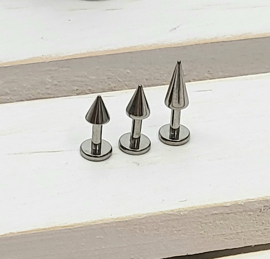 Implant Grade Titanium 16g Spike Internally Labret 4mm,5mm,6mm,7mm,8mm ...