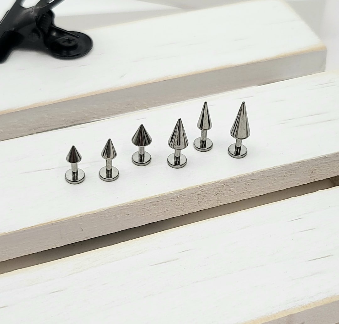 Implant Grade Titanium 16g Spike Internally Labret 4mm,5mm,6mm,7mm,8mm ...