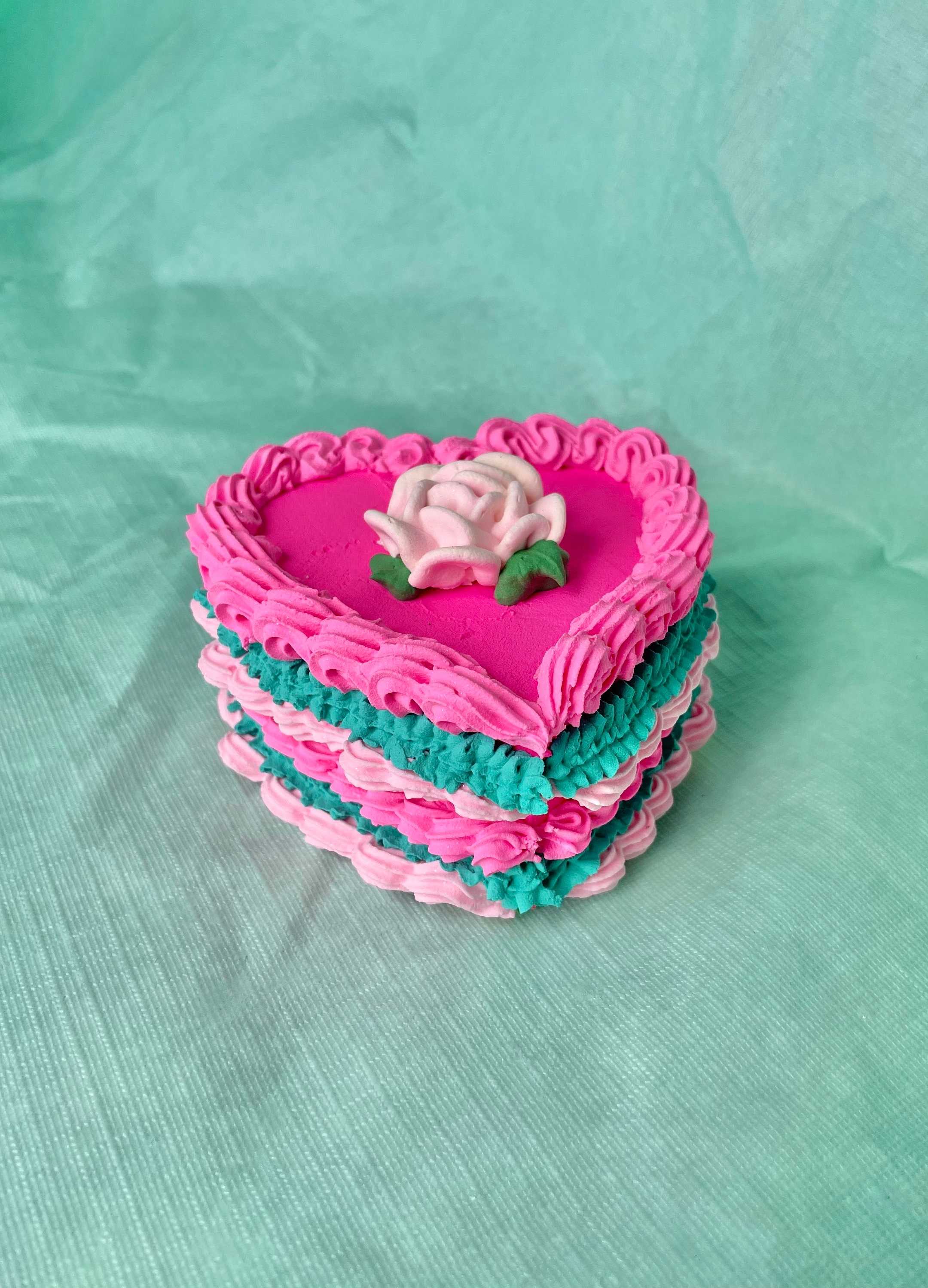 Fake Cake Decorative Box Small Size, Colorful, One of a Kind, Handmade ...