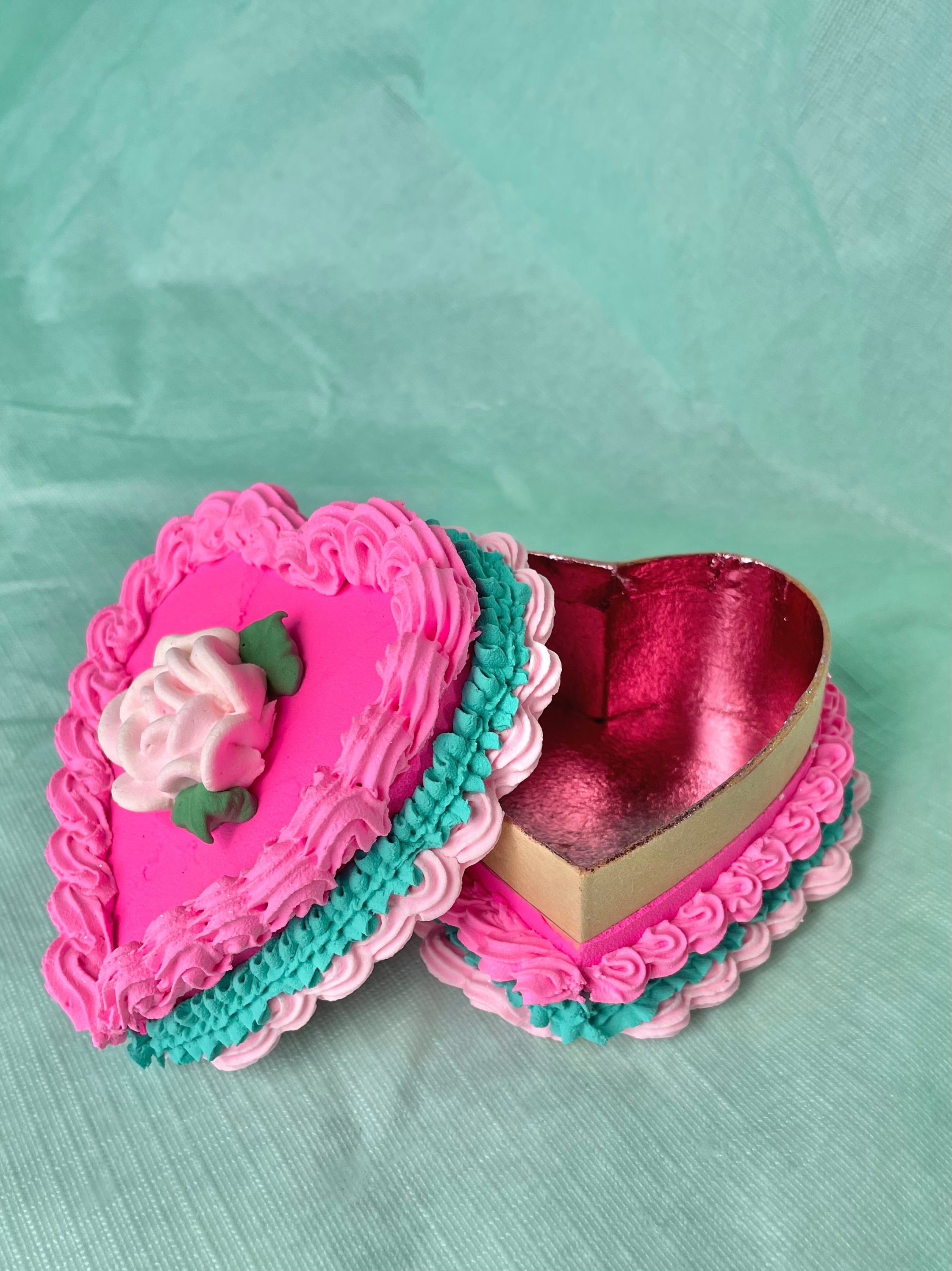 Fake Cake Decorative Box Small Size, Colorful, One of a Kind, Handmade ...