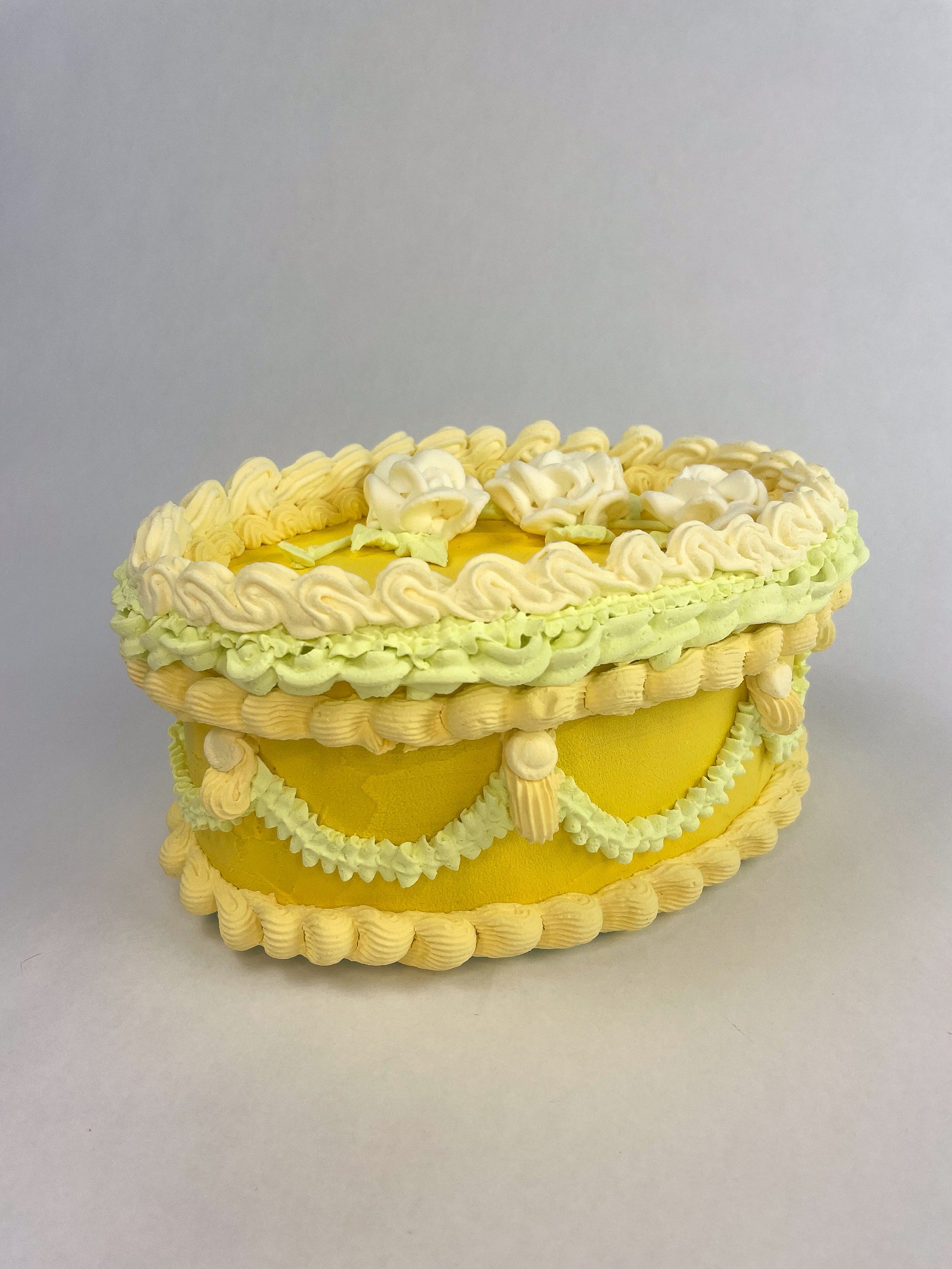 Realistic Cake Box Vintage Style, Colorful, One of a Kind, Handmade ...