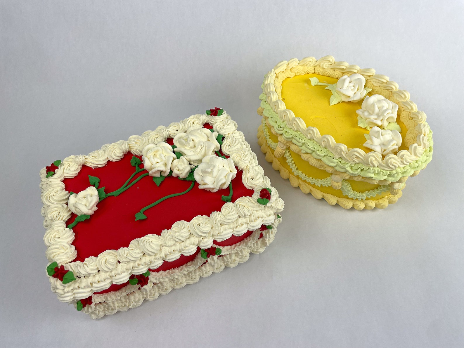 Realistic Cake Box Vintage Style, Colorful, One of a Kind, Handmade ...