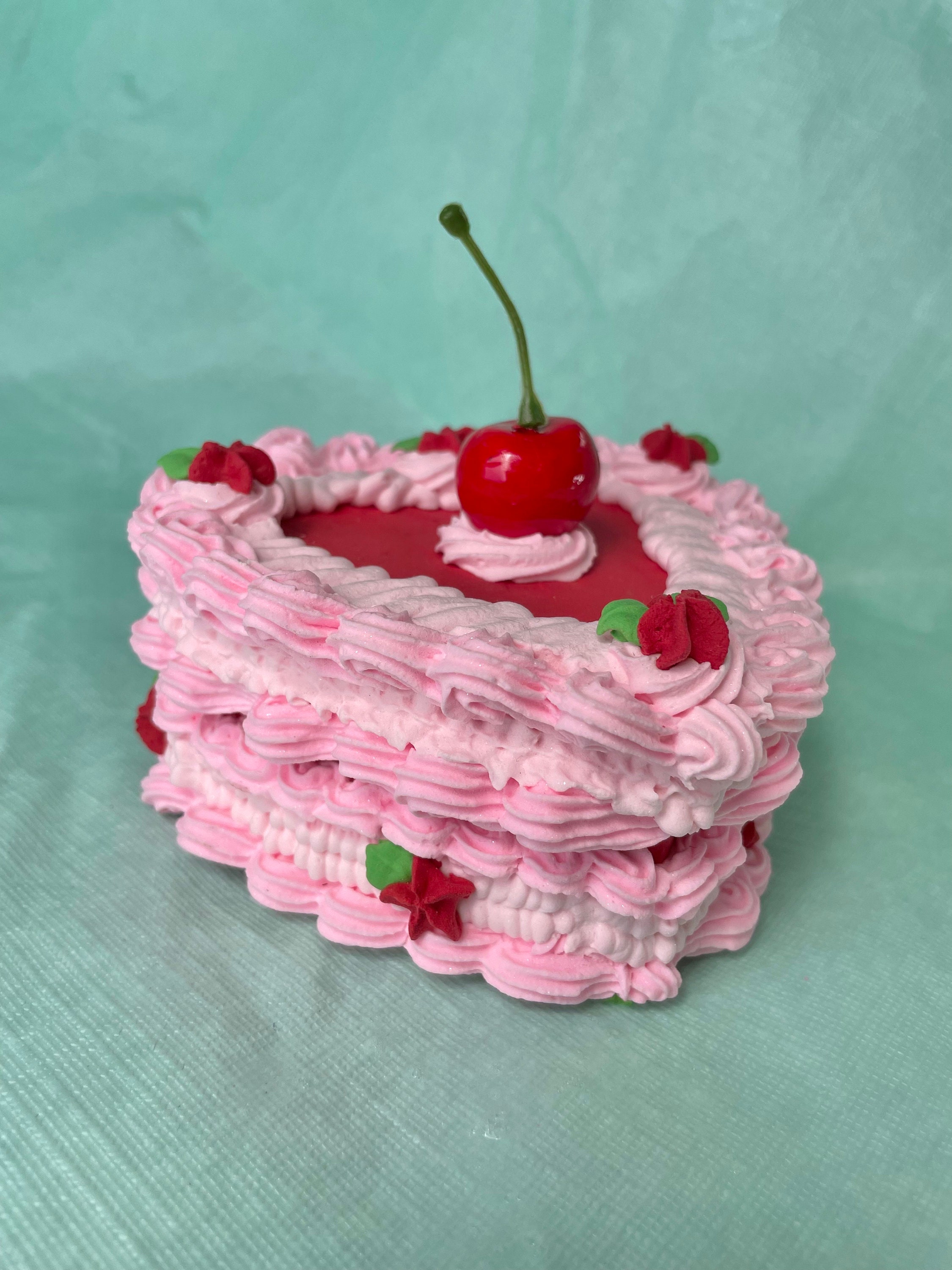 Fake Cake Decorative Box Small Size, Colorful, One of a Kind, Handmade ...