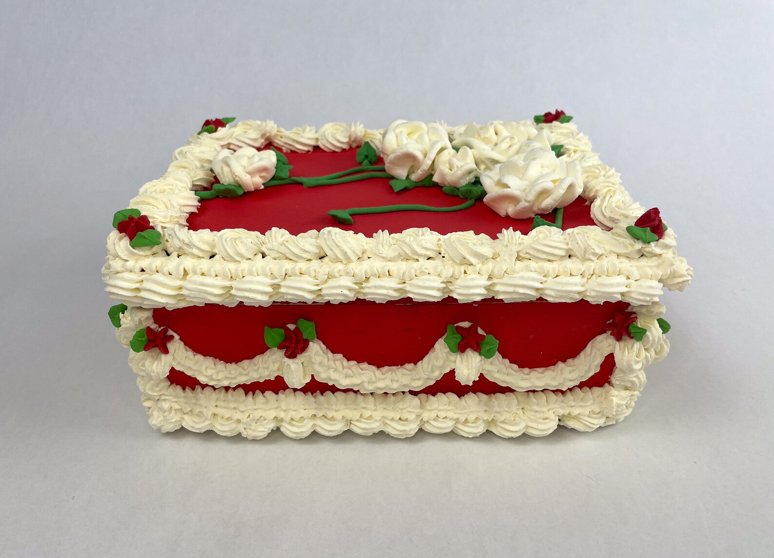 Realistic Cake Box Vintage Style, Colorful, One of a Kind, Handmade ...