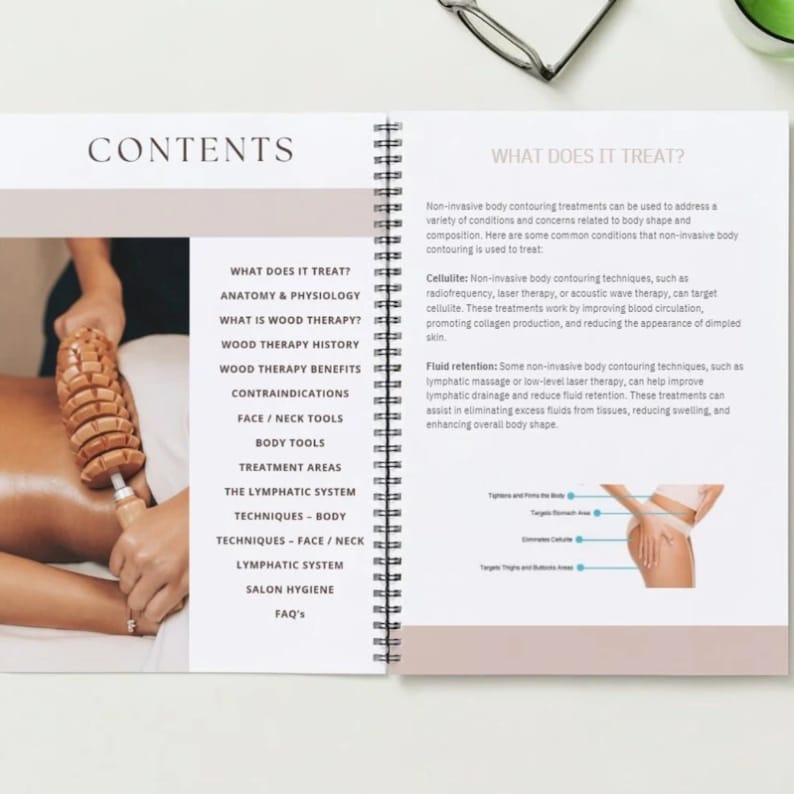 Body Contouring & Wood Therapy Canva Training Manual Editable Course ...