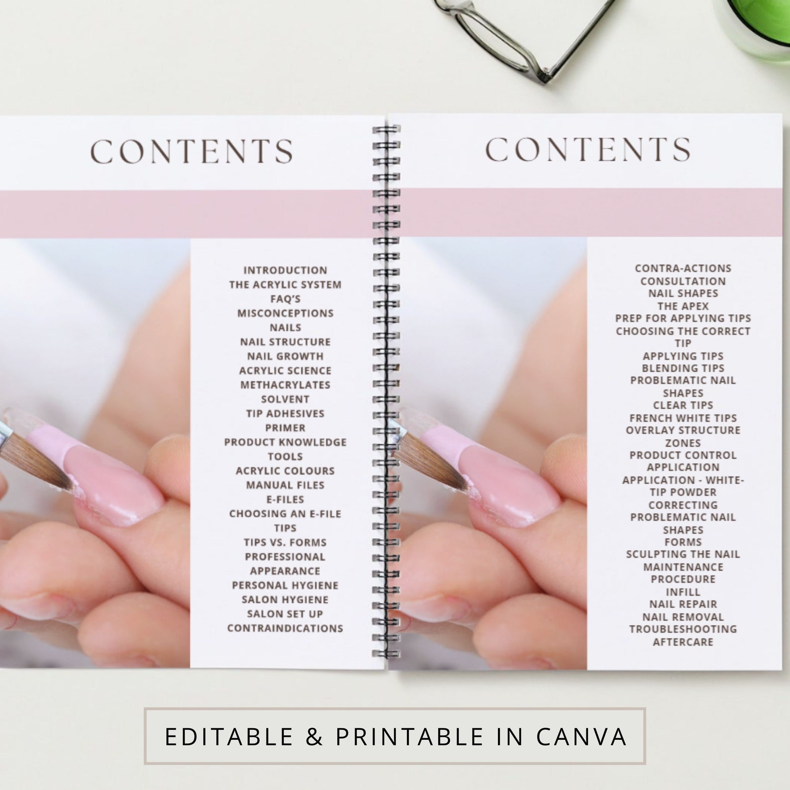 Acrylic Nails Training Manual Canva Editable Ebook Tutorial Step by ...