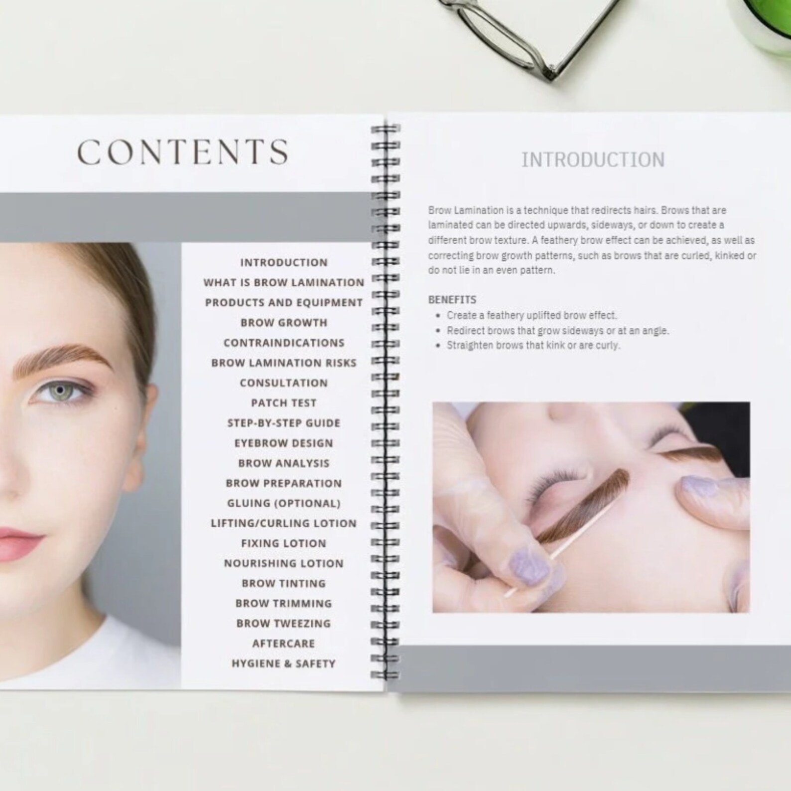 Brow Mapping & Lamination Canva Manual Template Eyebrow Design Editable ...
