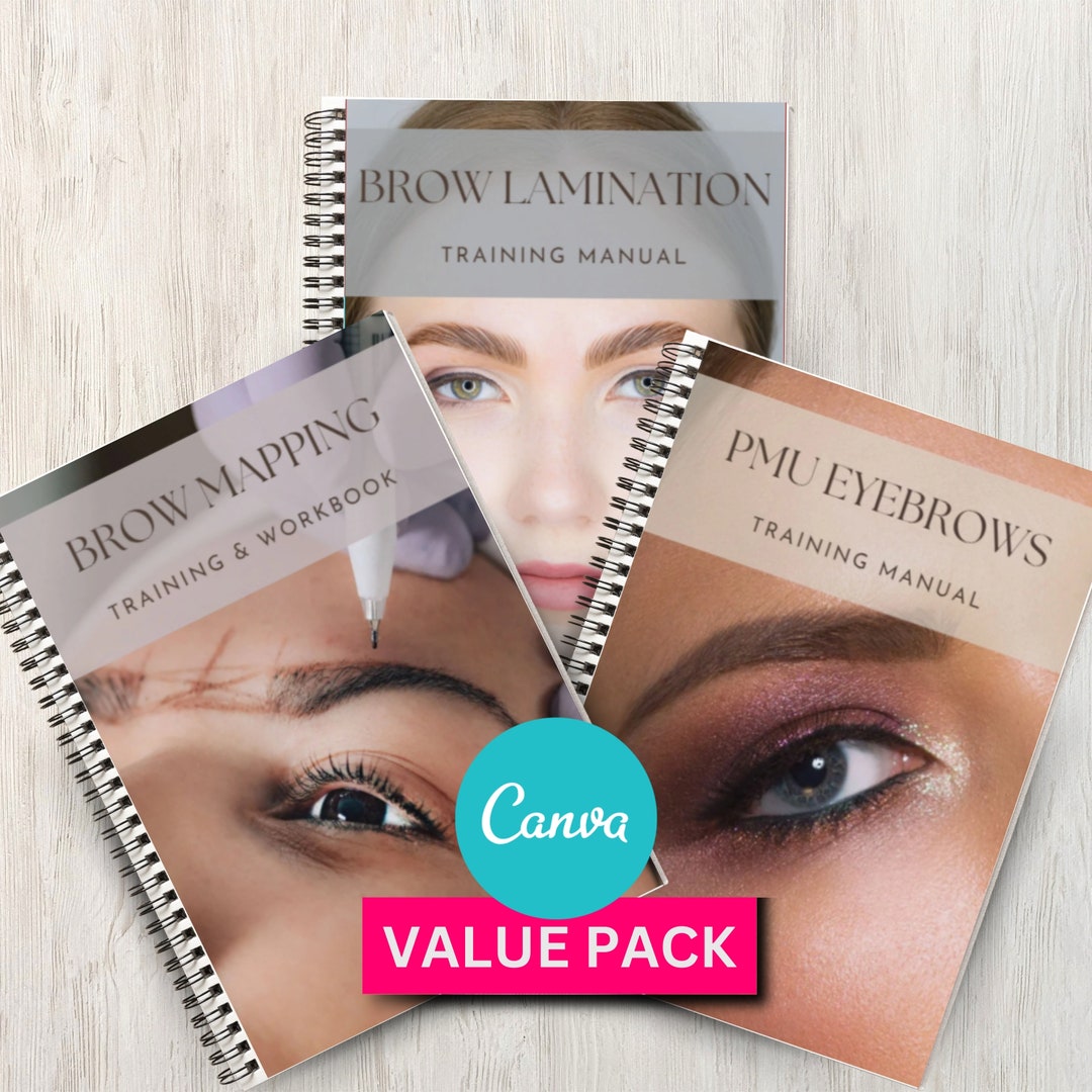 Brow Mapping, PMU & Lamination Canva Manual Eyebrow Design Editable Training Course Ebook Brow ...