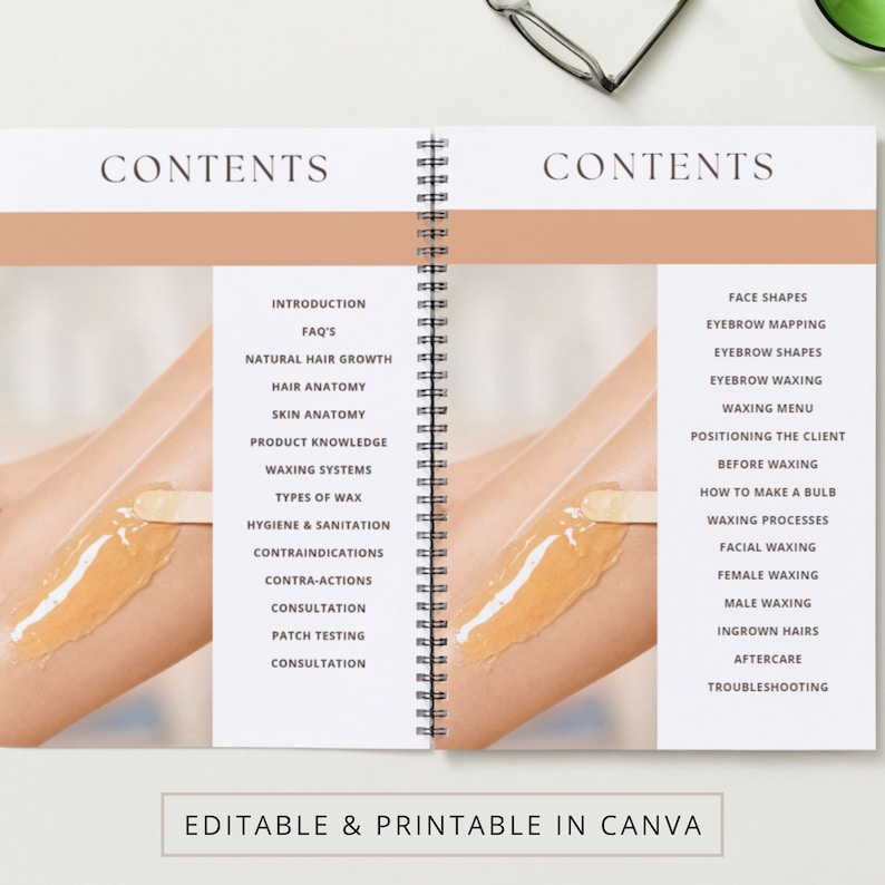 Face and Body Waxing Training Manual Canva Editable Ebook Tutorial Step ...