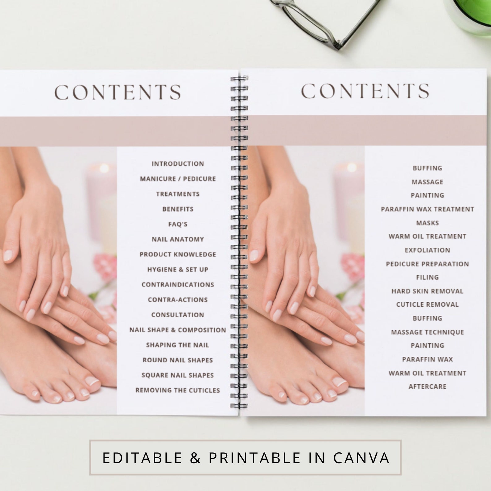Manicure & Pedicure Training Manual Canva Editable Ebook Tutorial ...