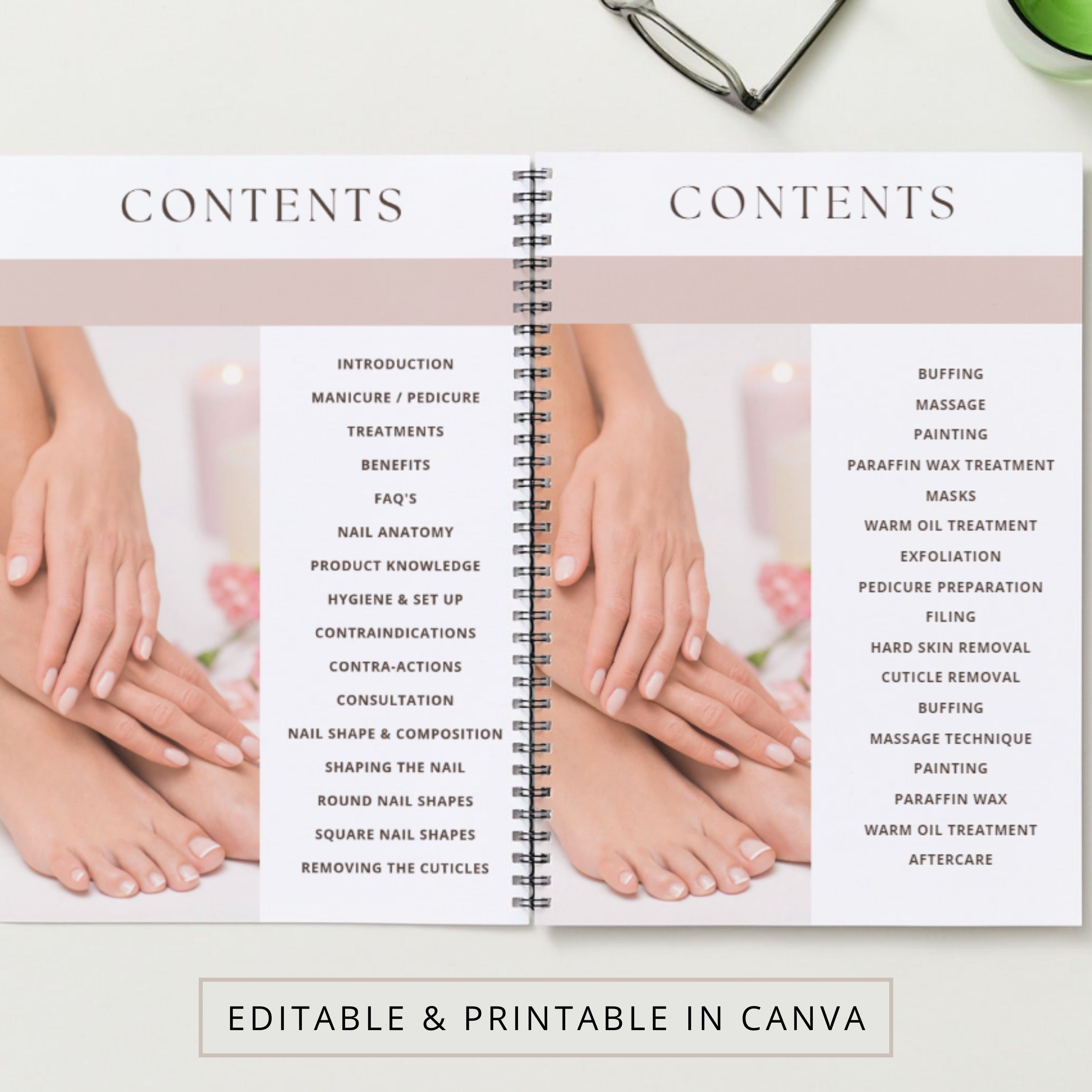 BIAB Nails, Acrylic Nails, Manicure & Pedicure Training Manual Canva ...