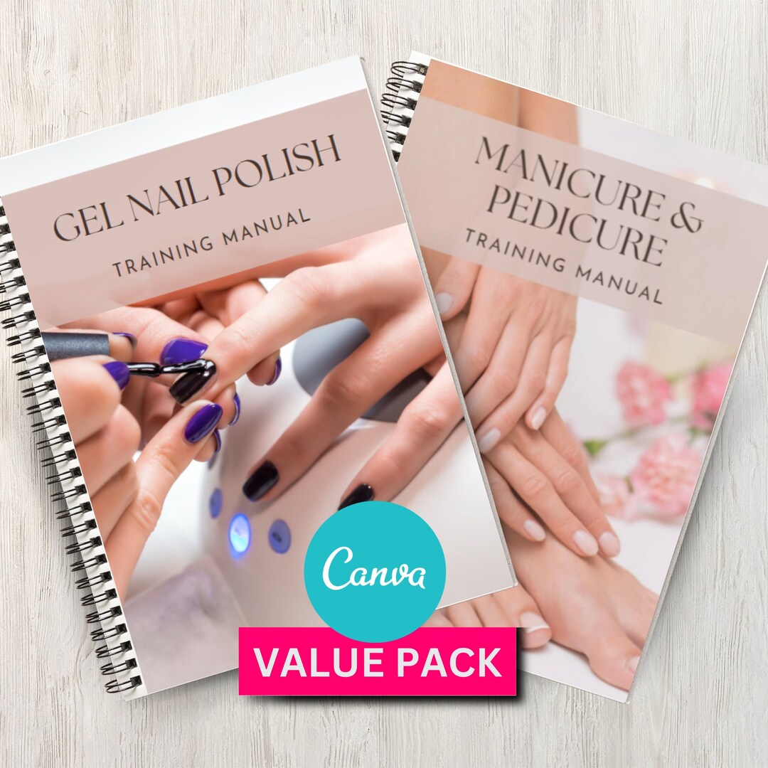 Gel Nail Polish, Manicure & Pedicure Training Manual Canva Editable ...