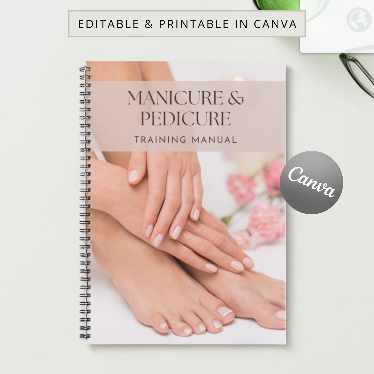Manicure & Pedicure Training Manual Canva Editable Ebook Tutorial ...