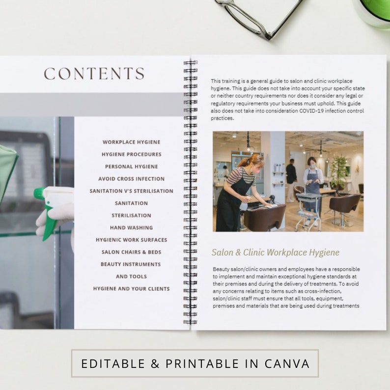 Hygiene Practices Printable Manual Template Training Manual Canva ...