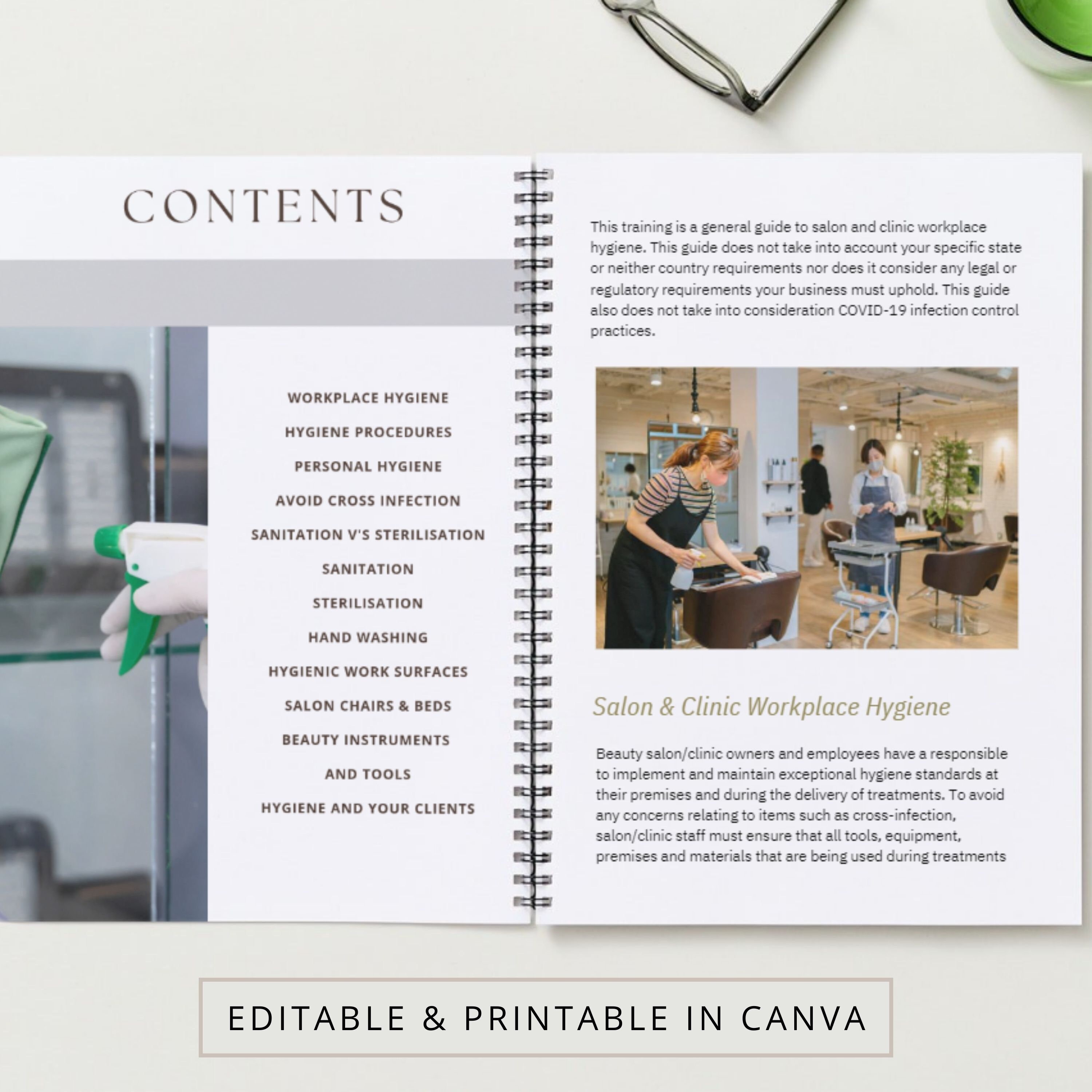 Hygiene Practices Printable Manual Template Training Manual Canva ...