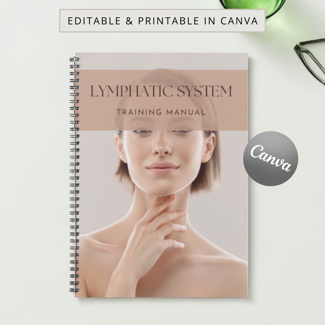 Lymphatic System Training Manual Canva Editable Course Ebook Tutorial Lesson Educator Student ...