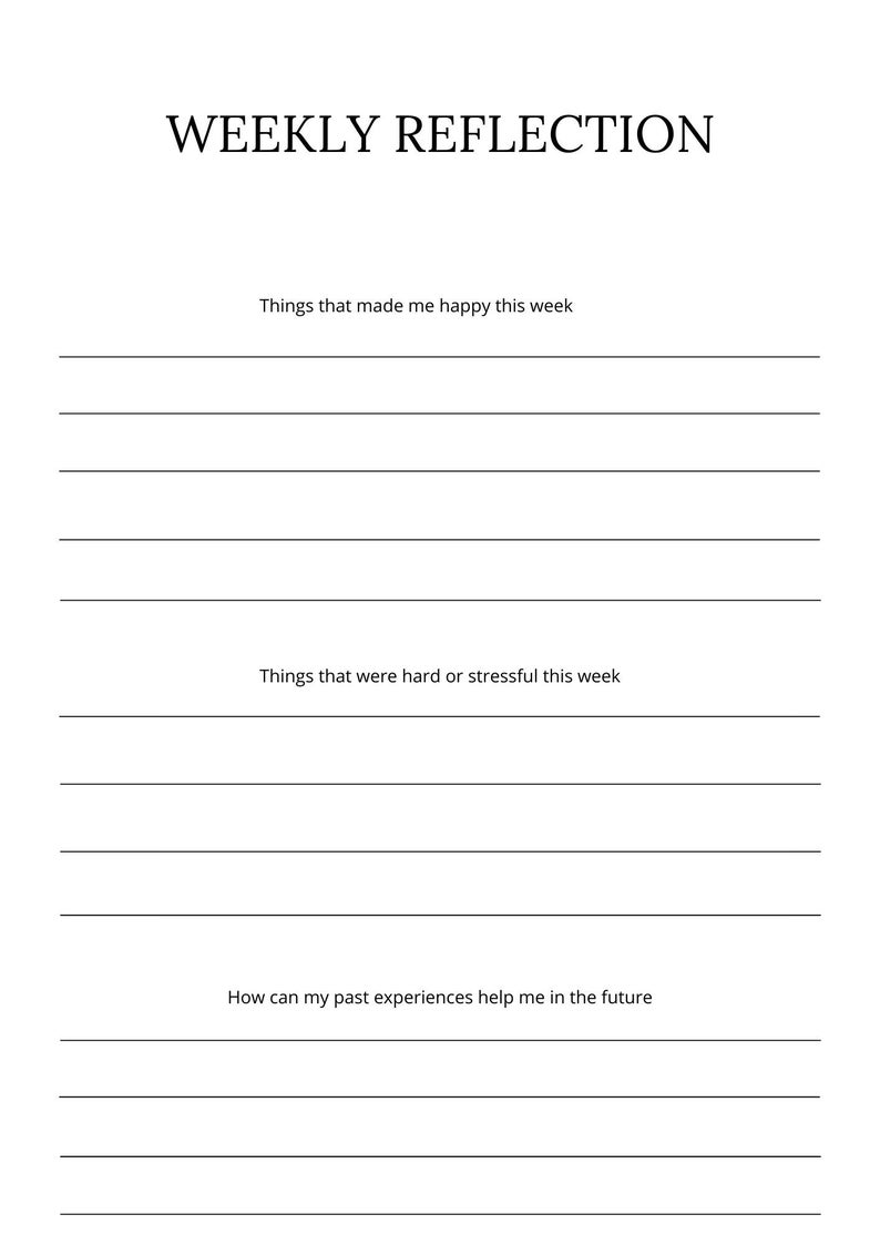 Self Love Planner, Planner, Reflections, Gratitude Planner, Me Time ...