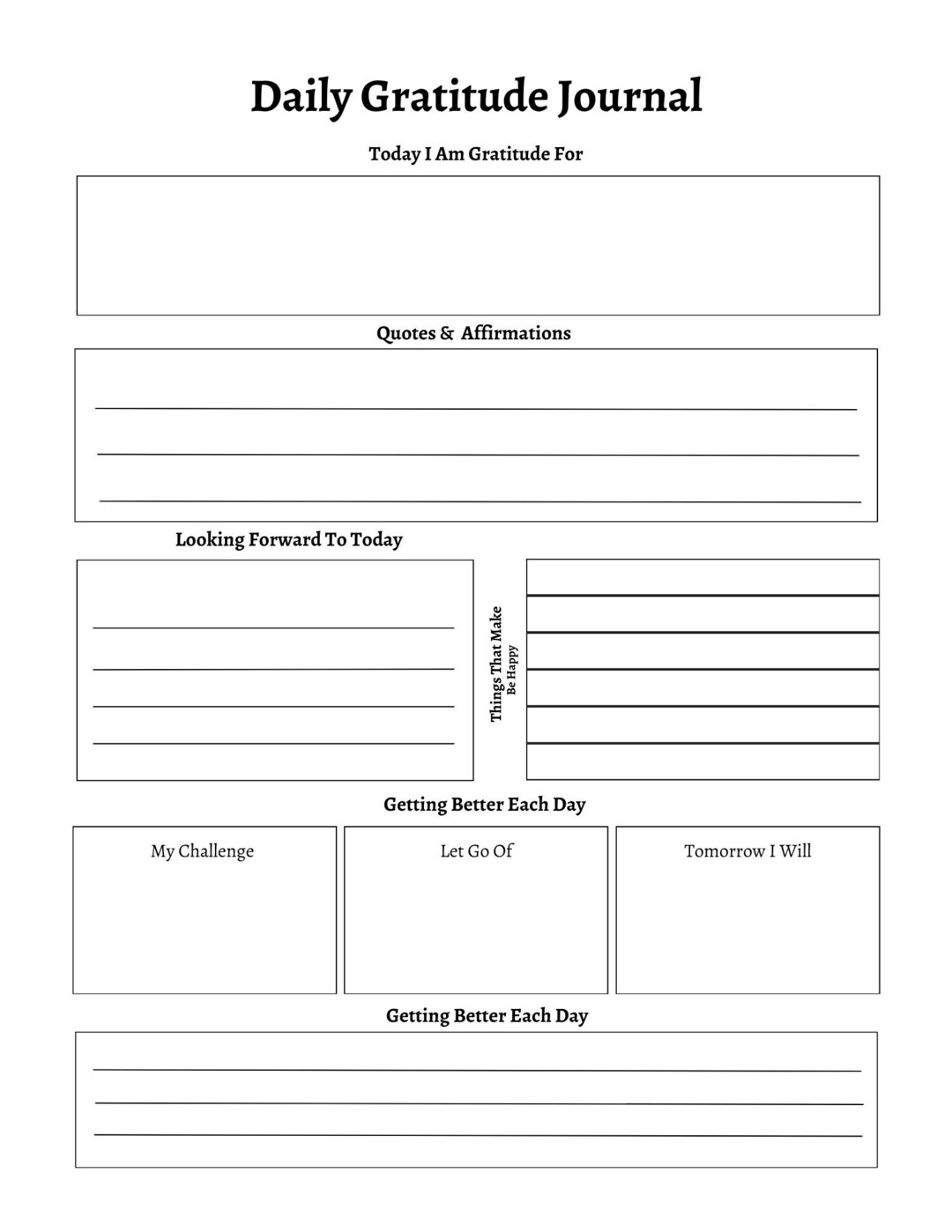 Gratitude Journal Printable, 28 Page Gratitude Printable Bundle ...