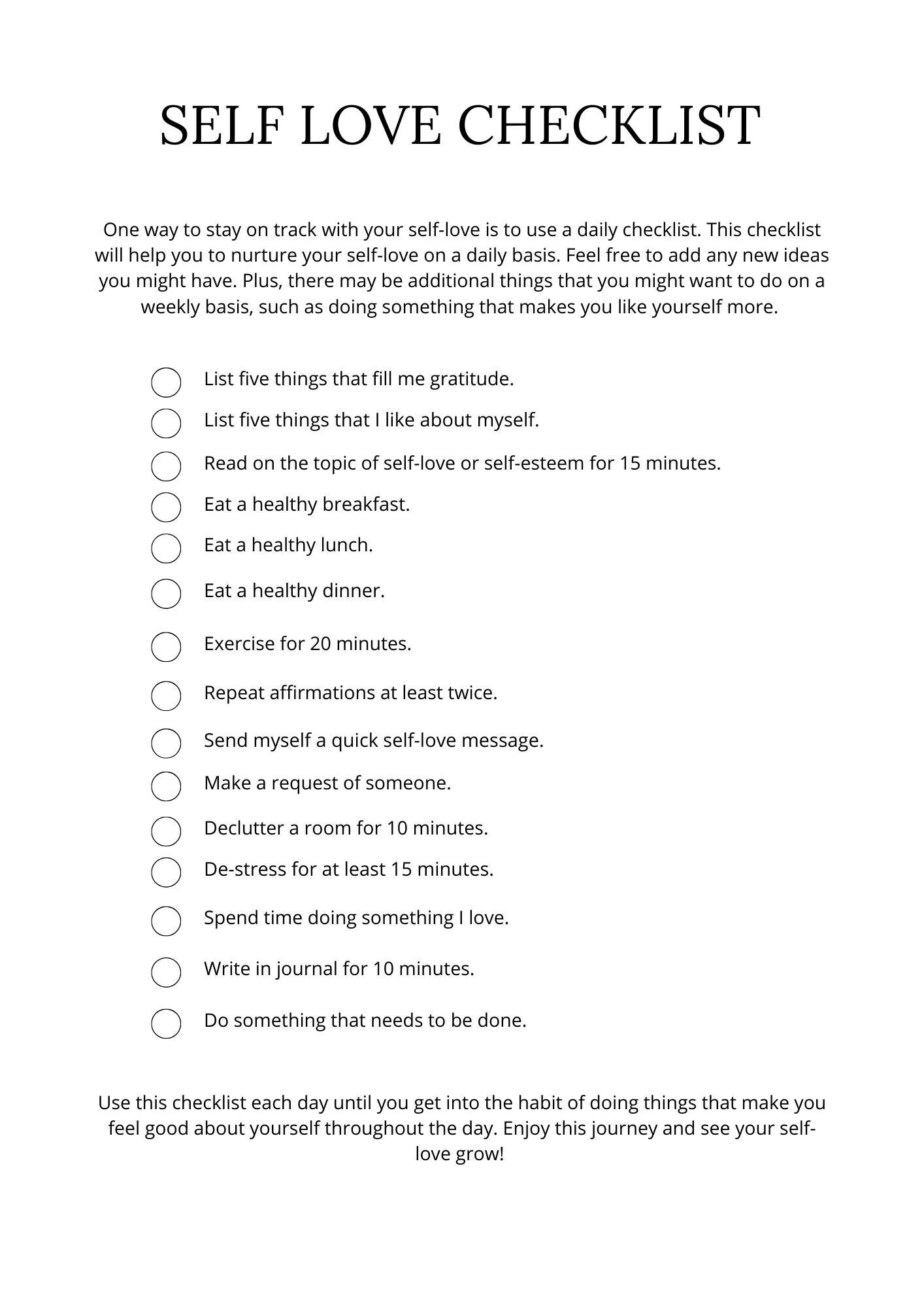 Self-love Planner: Daily Gratitude & Reflection (digital Download) - Etsy