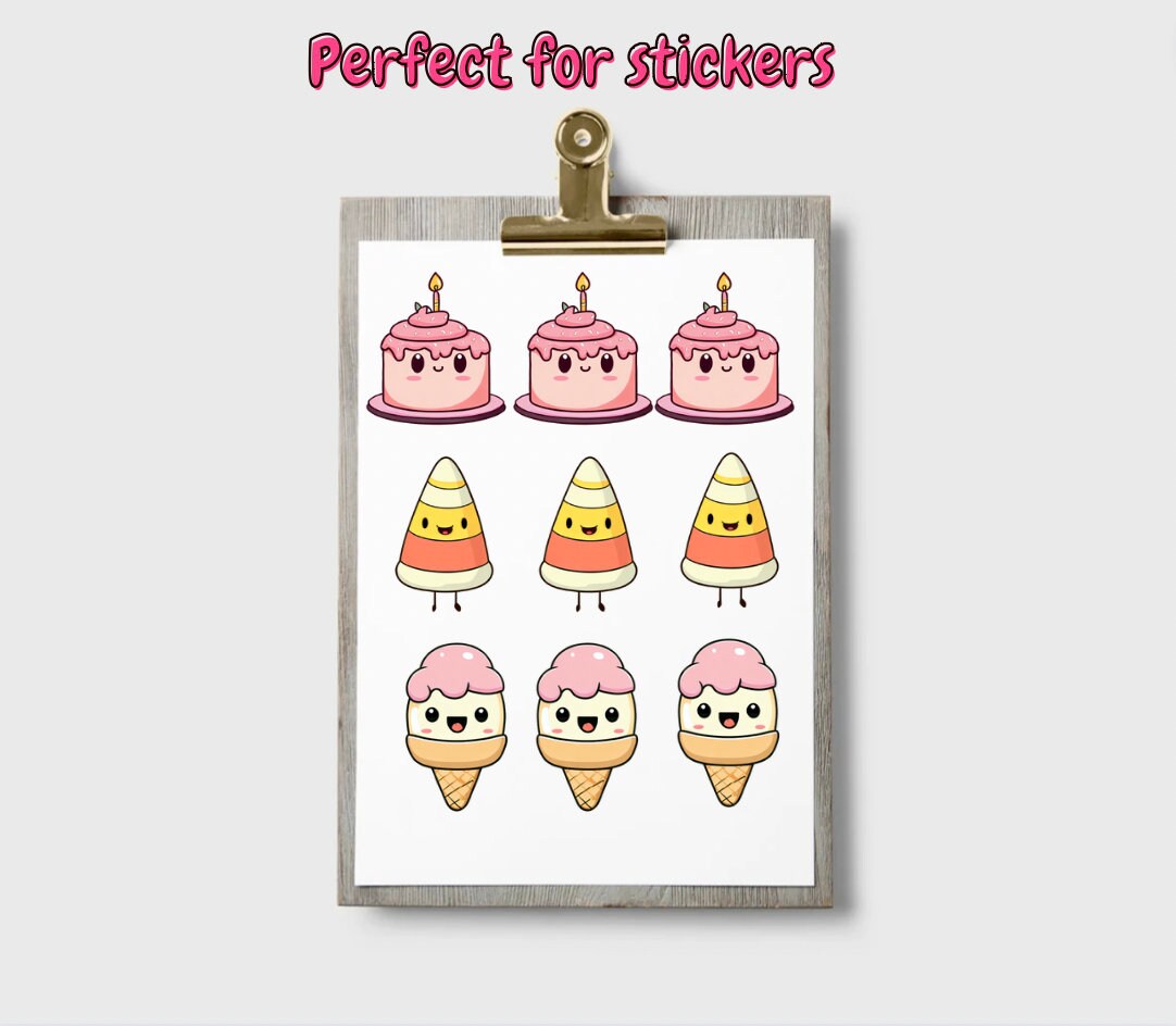 Kawaii Sweets Clipart 25 Images Cake Candy Cupcake Chocolate Macaron ...