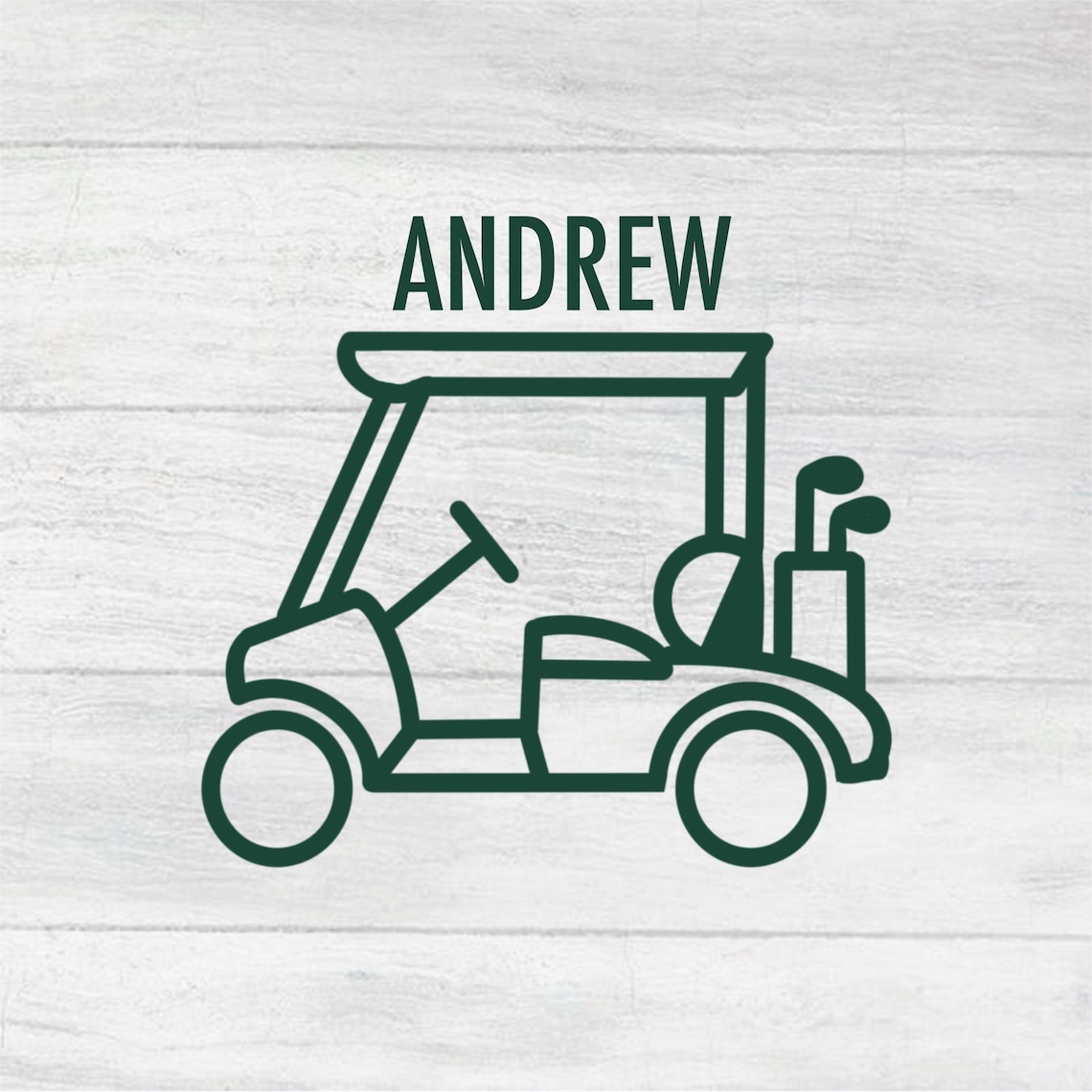 Golf Cart Vinyl Decal Sticker Personalized Gifts for - Etsy