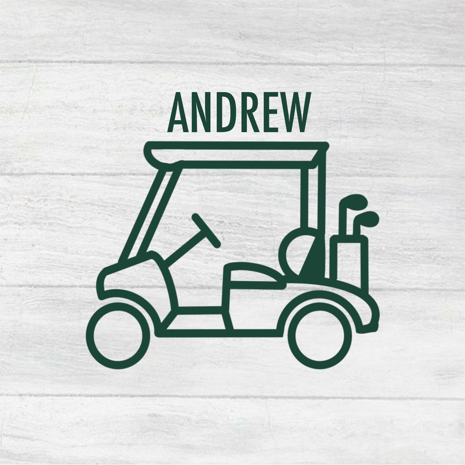 Golf Cart Vinyl Decal Sticker Personalized Gifts for - Etsy