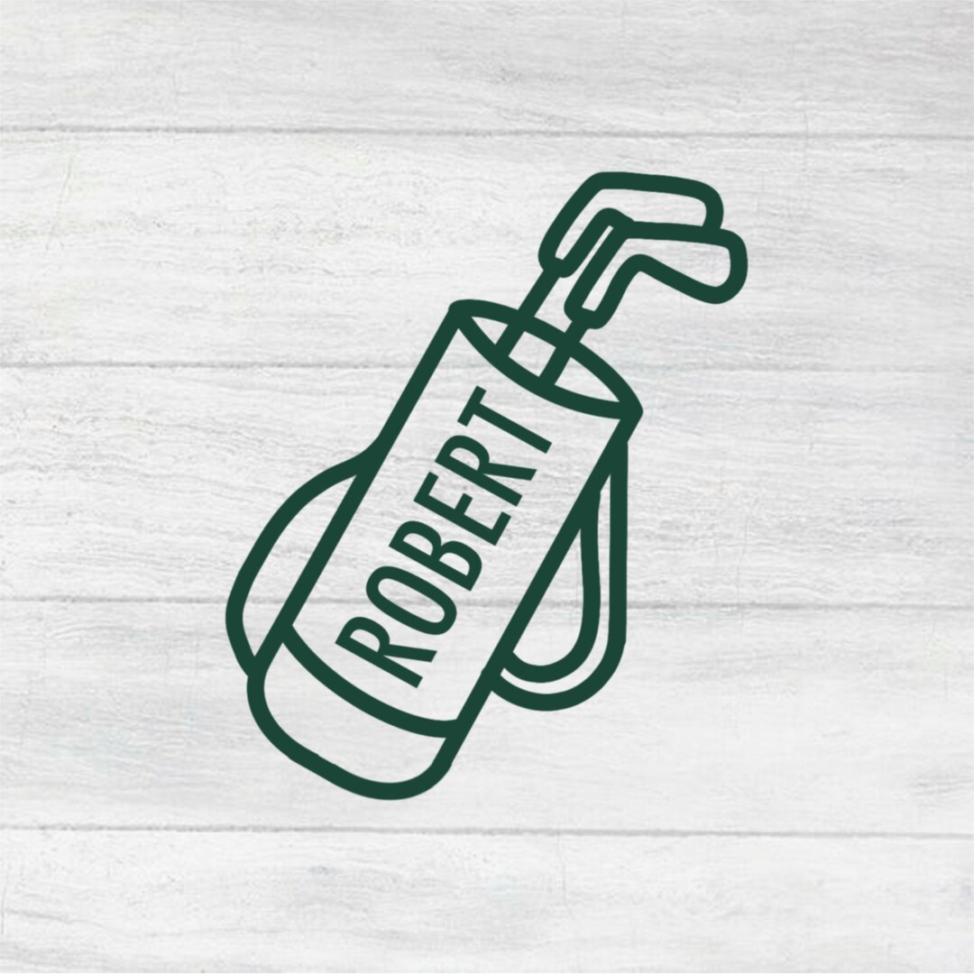 Golf Bag Vinyl Decal Sticker | Personalized Gifts for Golfer/dad - Etsy