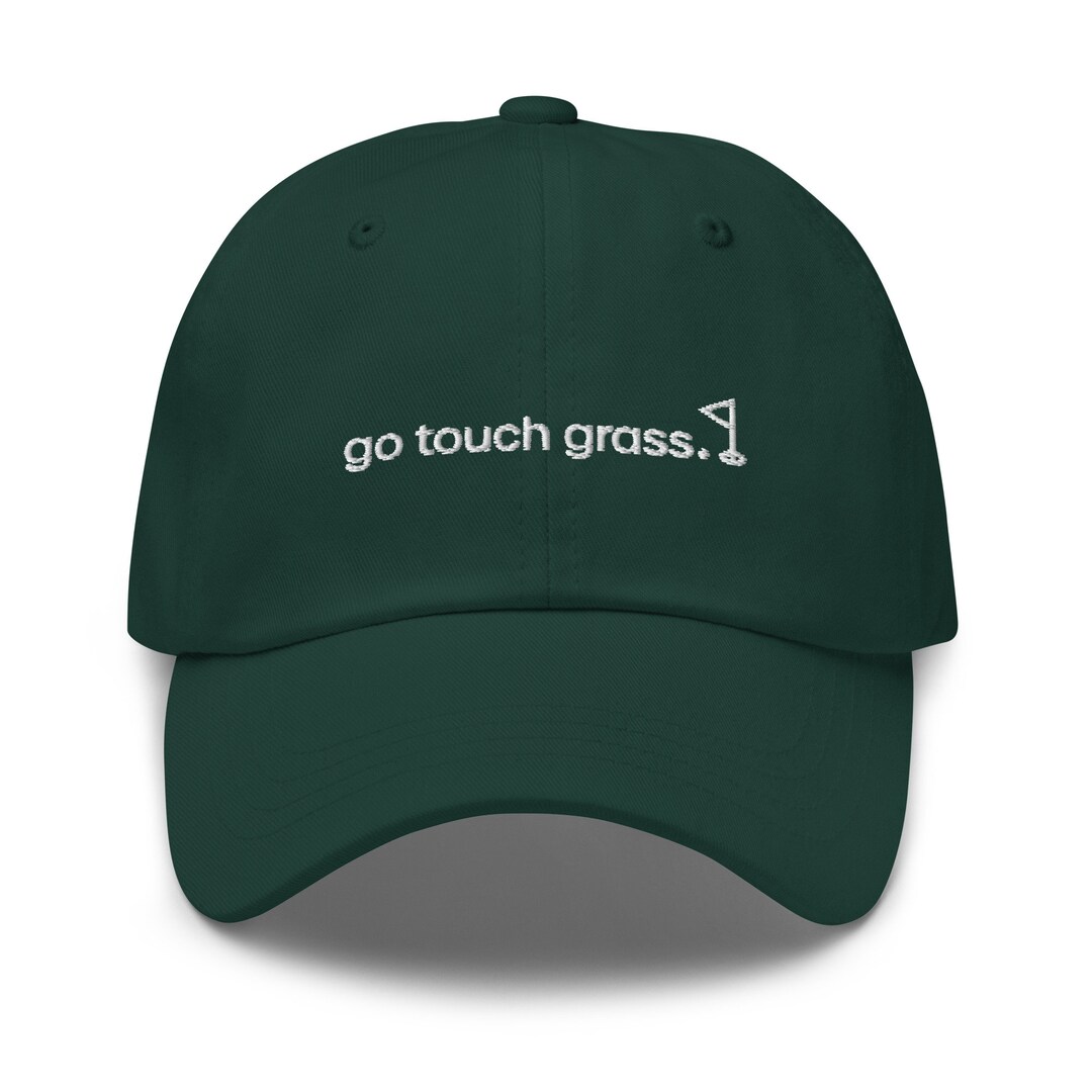 Go Touch Grass. Golf Hat/cap - Etsy