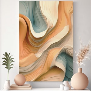 Abstract Tryptic Wall Art Set of 3, Colorful Wall Art, Printable Wall ...