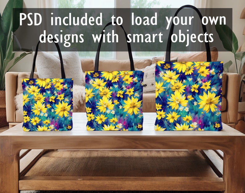 AOP Tote Sizing Chart & Mock Up All Over Print Bags Mockup - Etsy