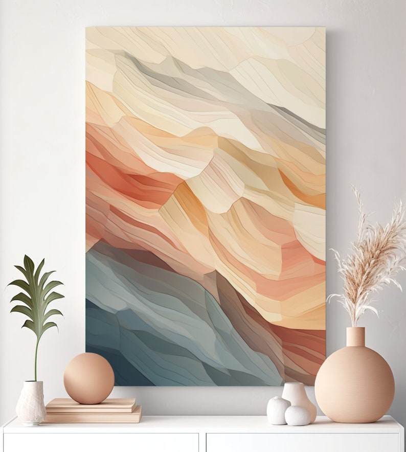 Abstract Tryptic Wall Art Set of 3, Colorful Wall Art, Printable Wall ...