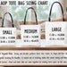 AOP Tote Sizing Chart & Mock Up, All Over Print Bags Mockup, Template Mock-up, Digital Downloads ...