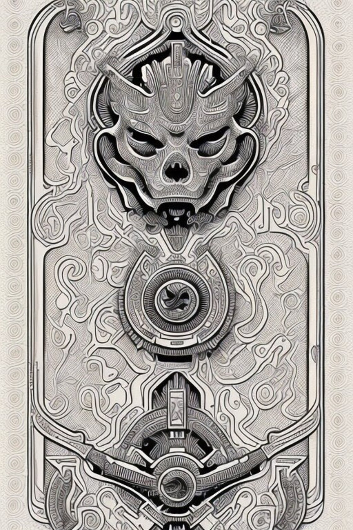 Gothic Line Drawn Art - Etsy