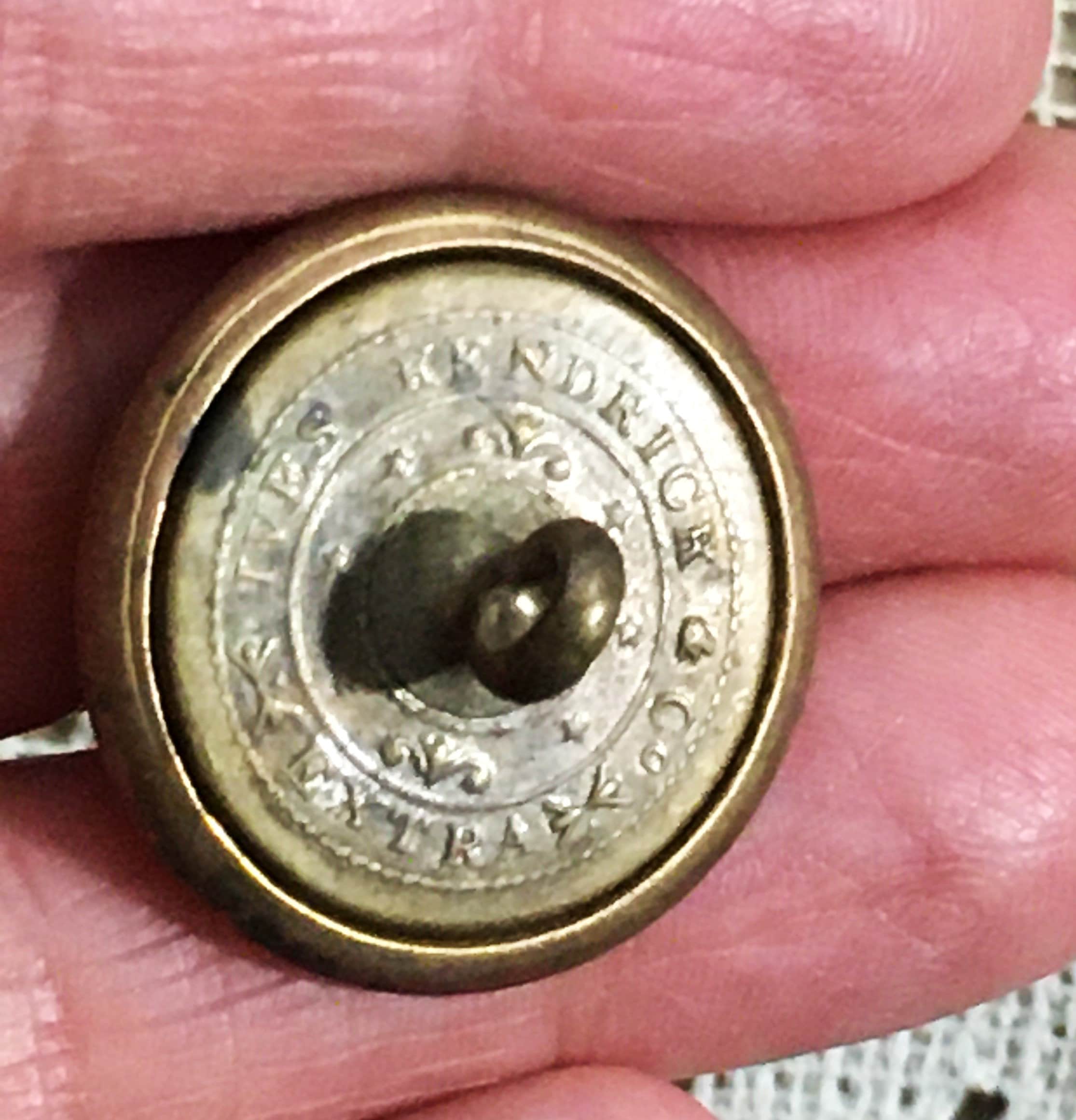 3 Vintage Ives Kendrick & Co Buttons 1830s, Extra, Brass, Embossed ...