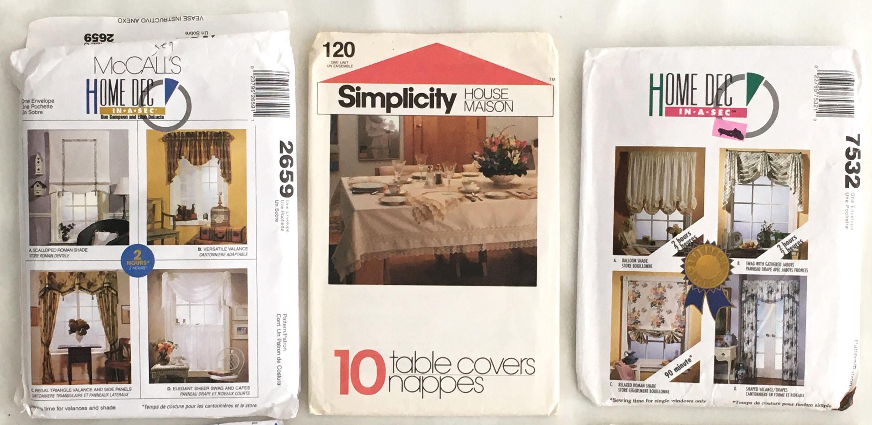 Vintage Sewing Patterns Home Decor Simplicity Mccalls Butterick ...