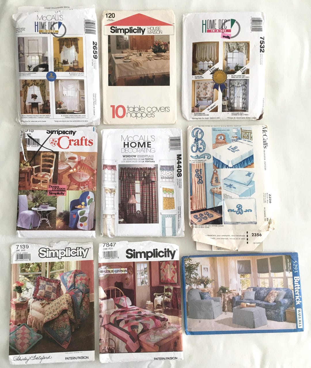 Vintage Sewing Patterns Home Decor Simplicity Mccalls Butterick ...