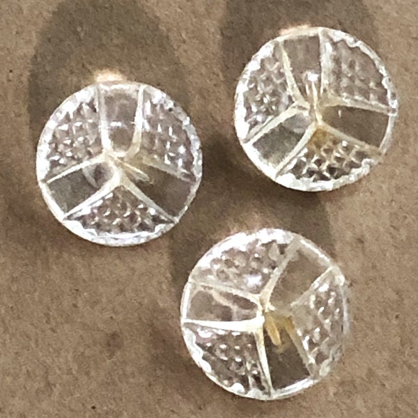 Clear Glass Buttons - Etsy