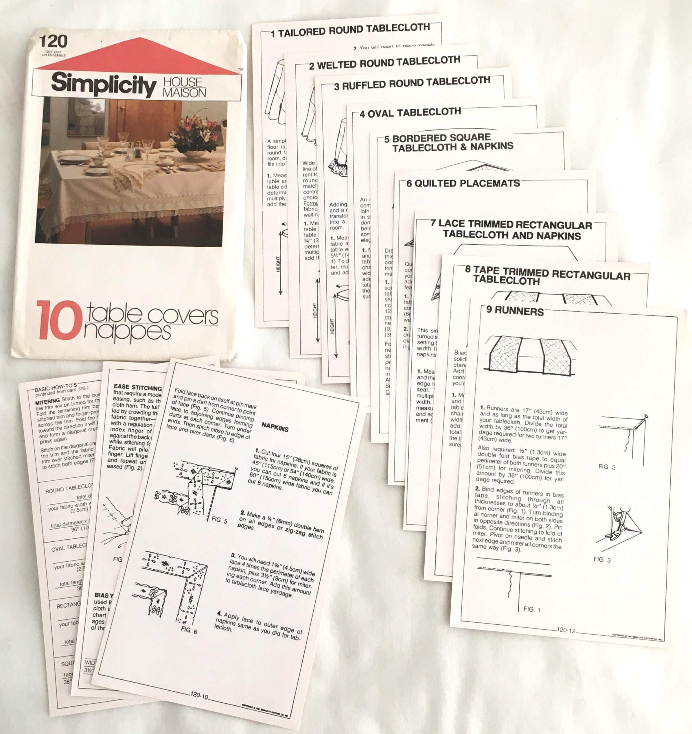 Vintage Sewing Patterns Home Decor Simplicity Mccalls Butterick ...