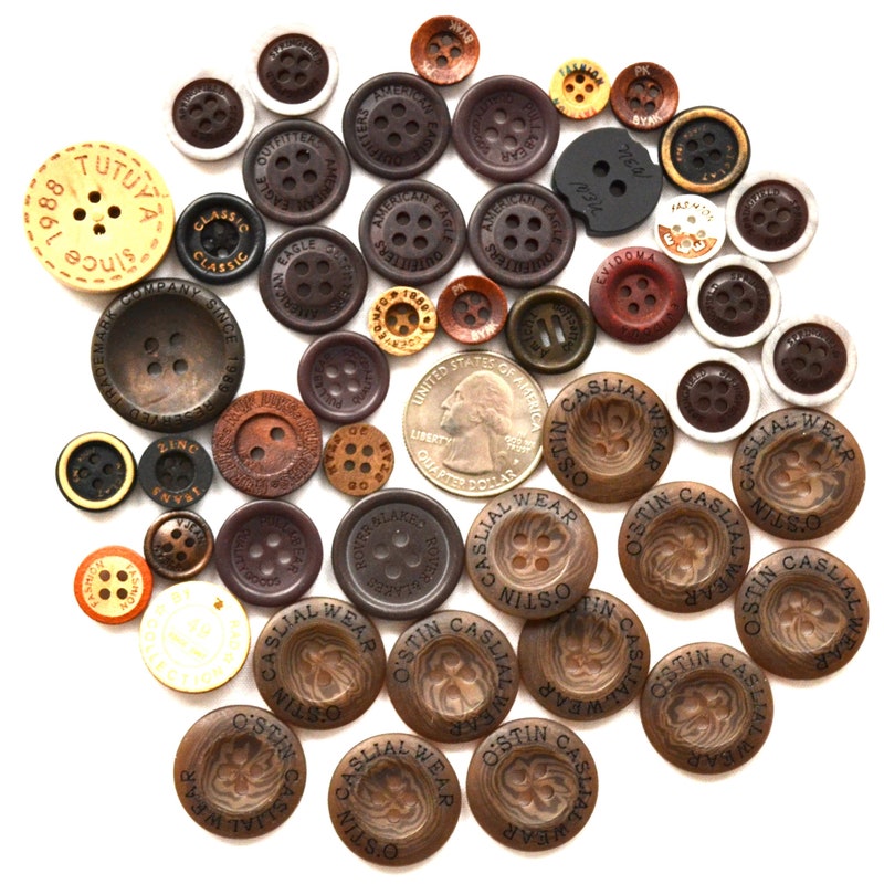 Natural Wood Buttons - Etsy