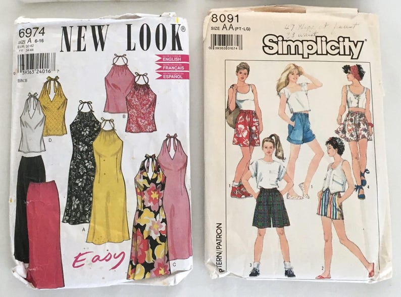 Vintage Simplicity Sewing Patterns Nightgowns, Pajamas. Robe, Pull-on ...