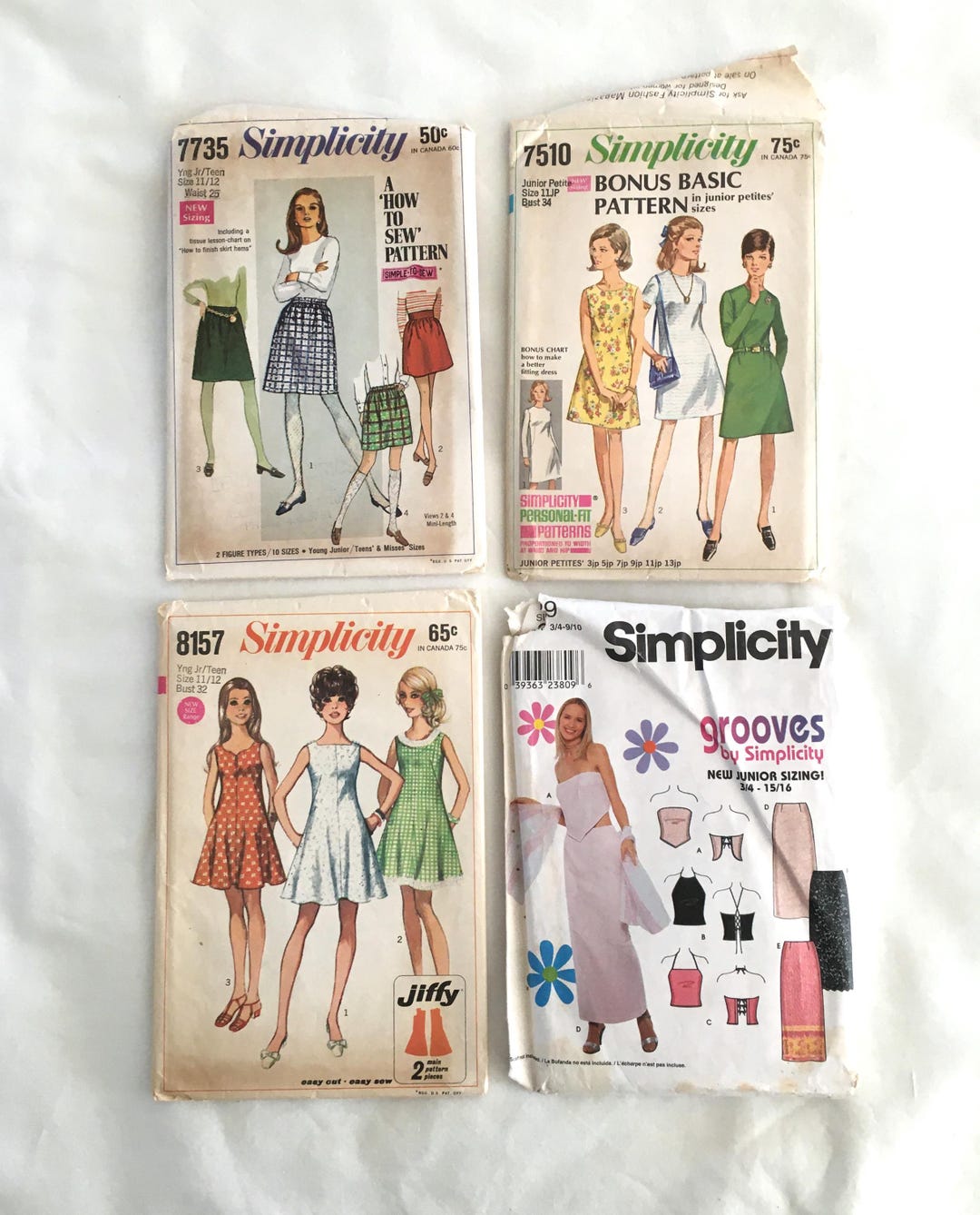Vintage Simplicity Sewing Patterns | Tops, Skirt, Dresses, | Junior ...