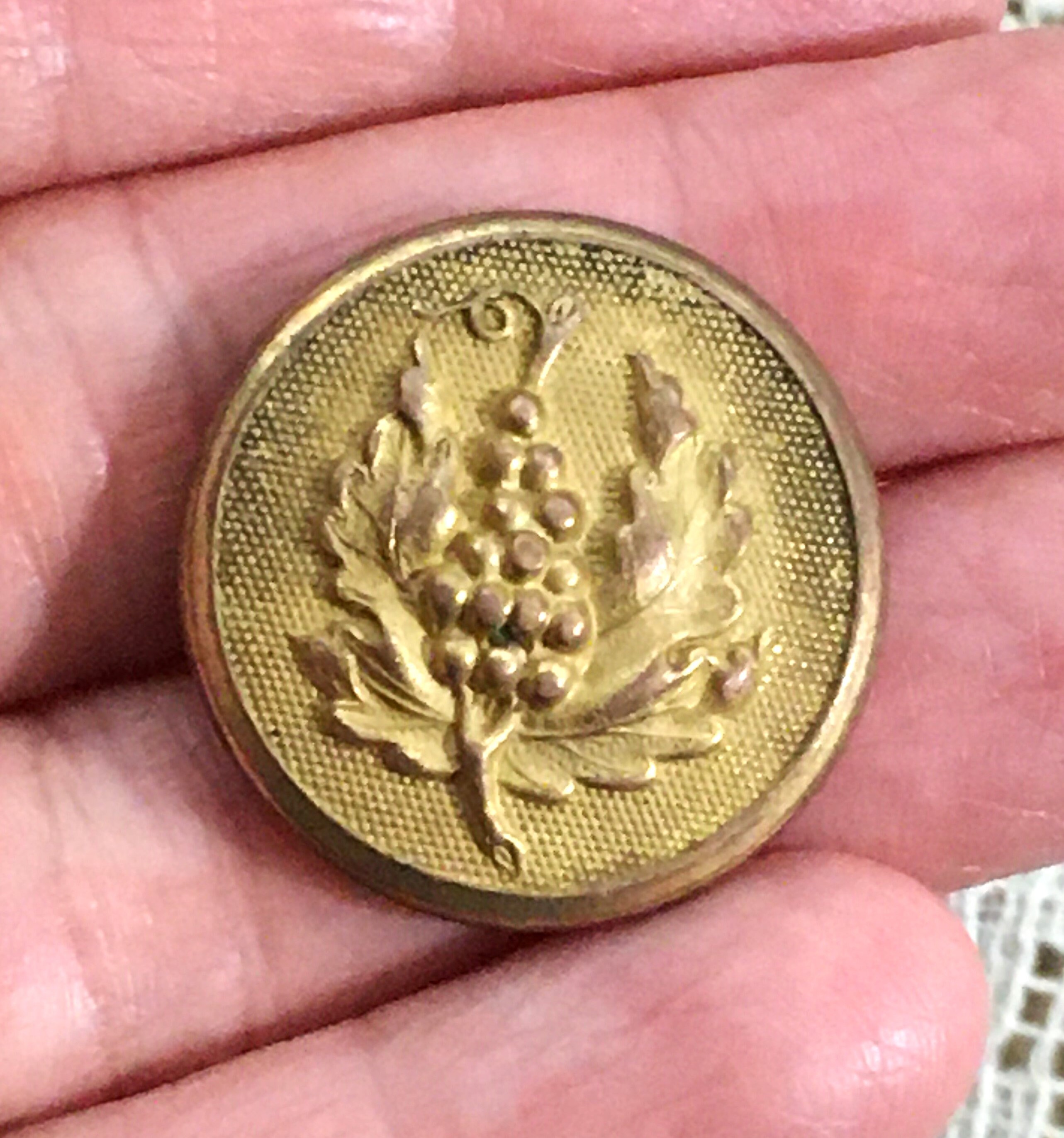 3 Vintage Ives Kendrick & Co Buttons 1830s, Extra, Brass, Embossed ...