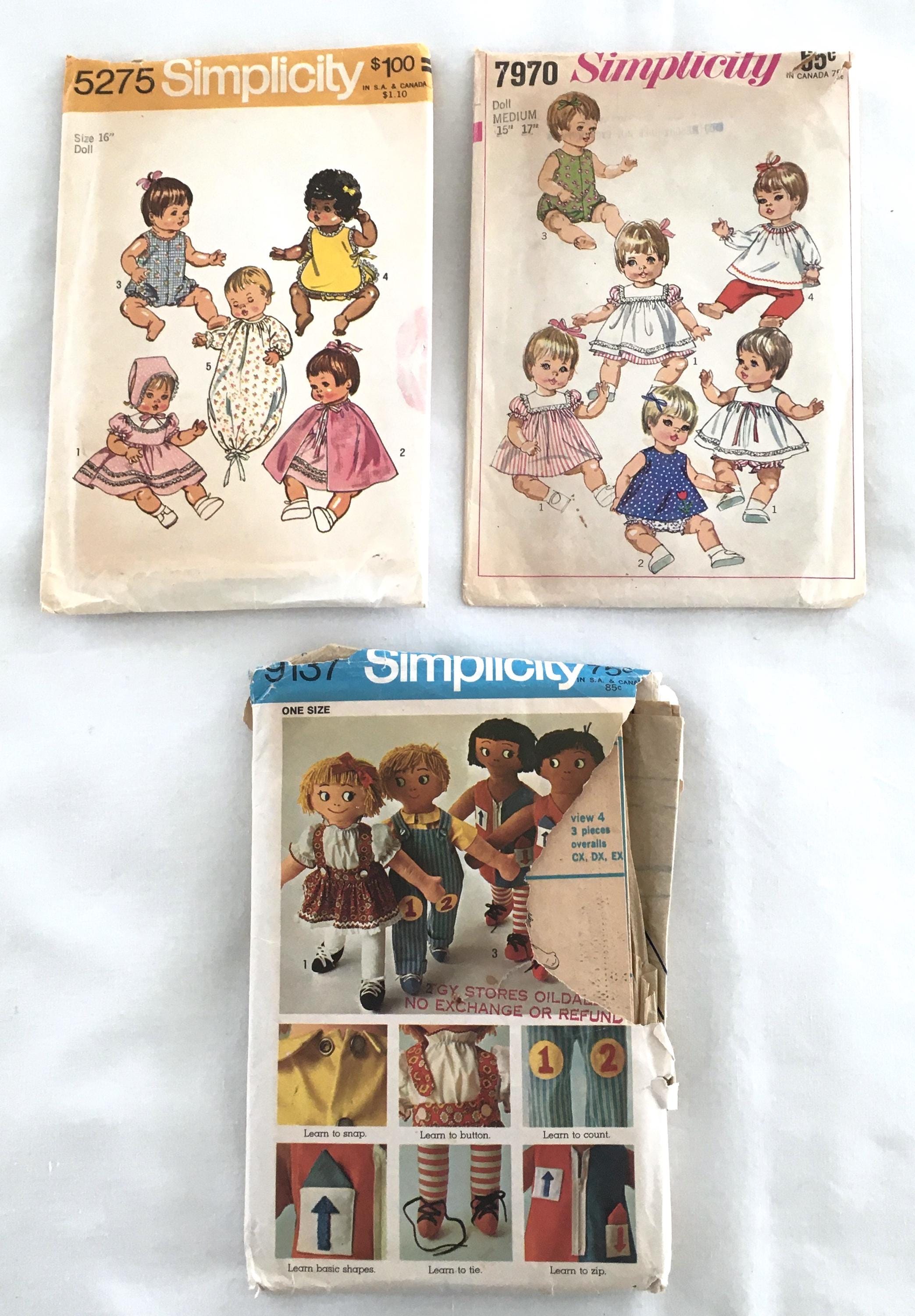 Vintage Simplicity Sewing Patterns for Dolls & Doll Clothes | Holly ...