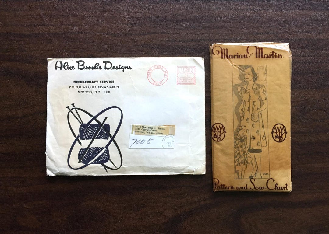 Vintage Sewing Patterns Marian Martin Smock House Dress #9845, 1968 ...