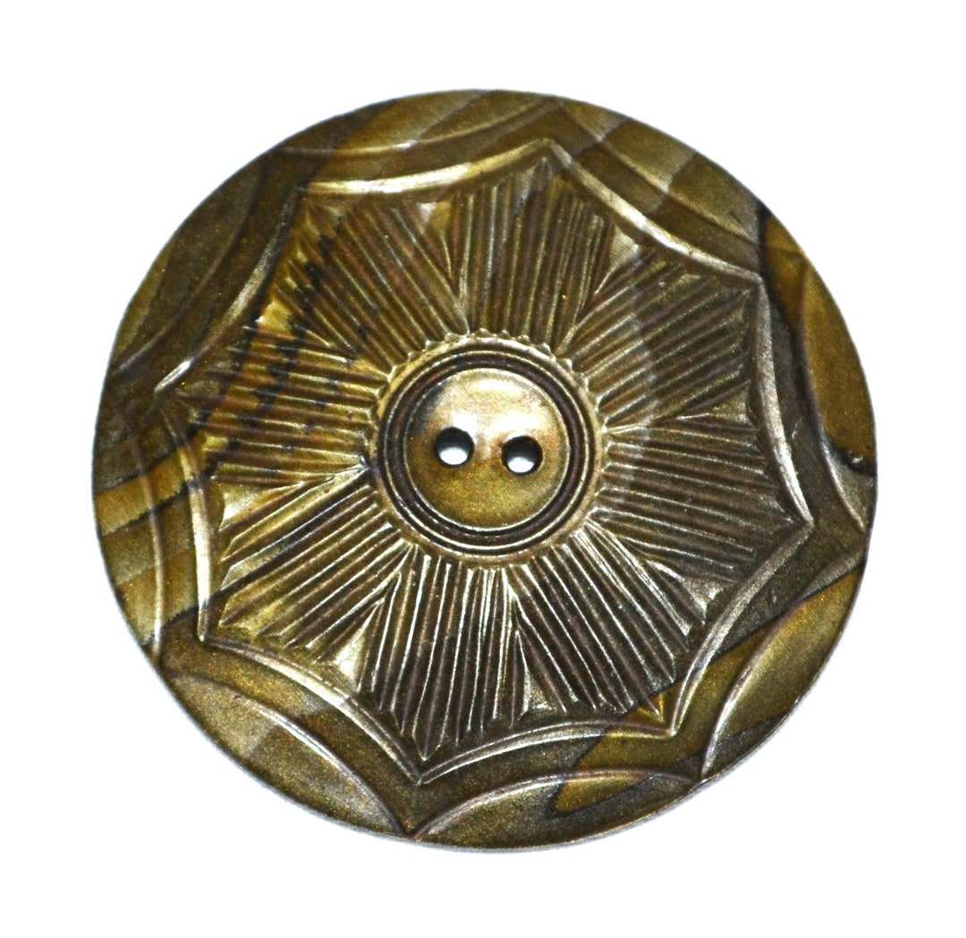 Vintage Celluloid Wafer Button Large Sew Through 2" Wide, Round ...