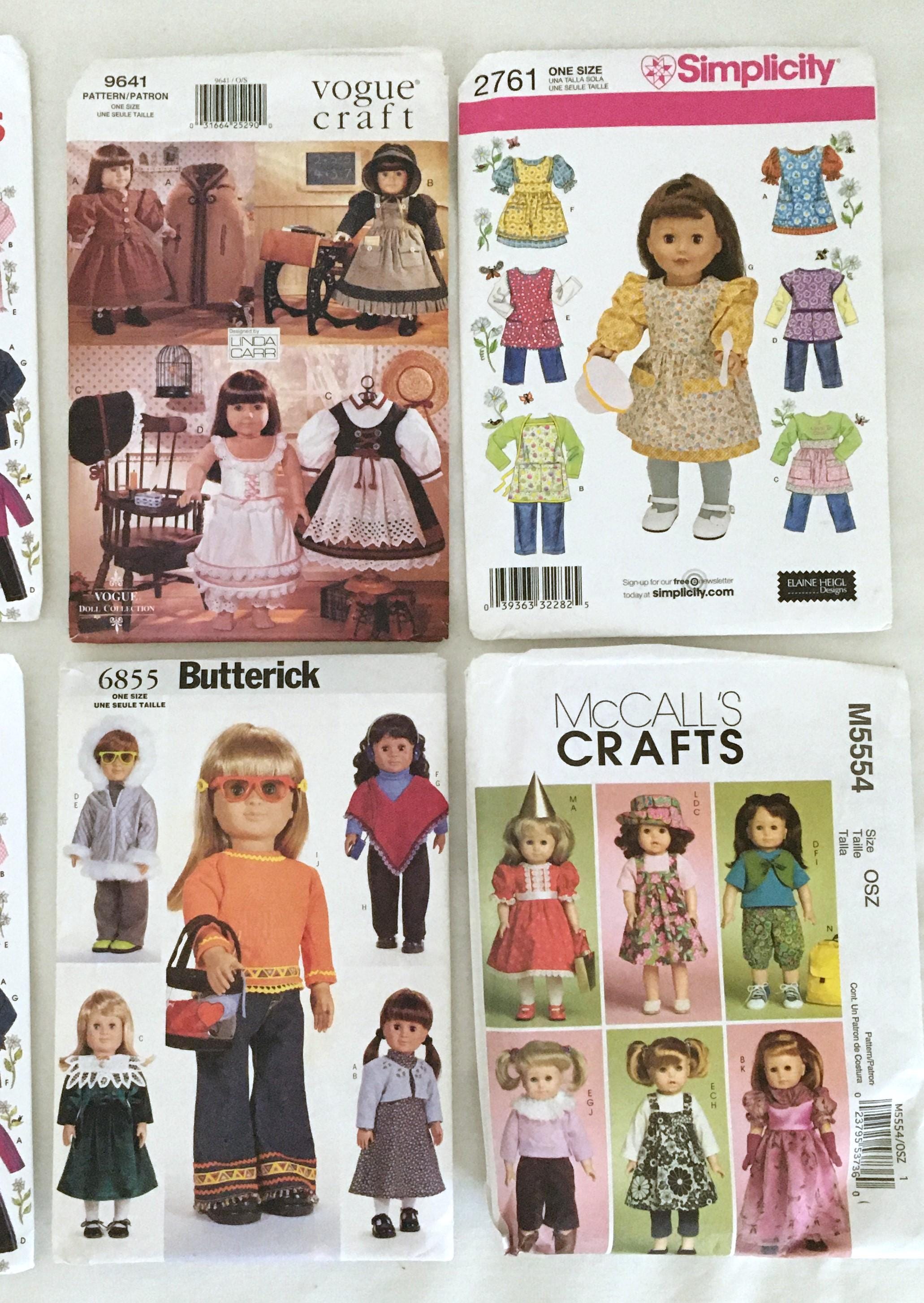 Vintage Sewing Patterns Doll Clothes Simplicity Mccall's Butterick ...