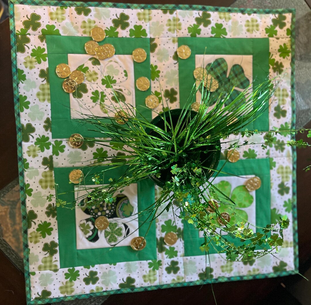 Handmade Quilted St. Patrick's Day Table Topper - Etsy